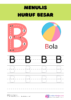 Menulis Huruf B Besar - LembarKerja.Com