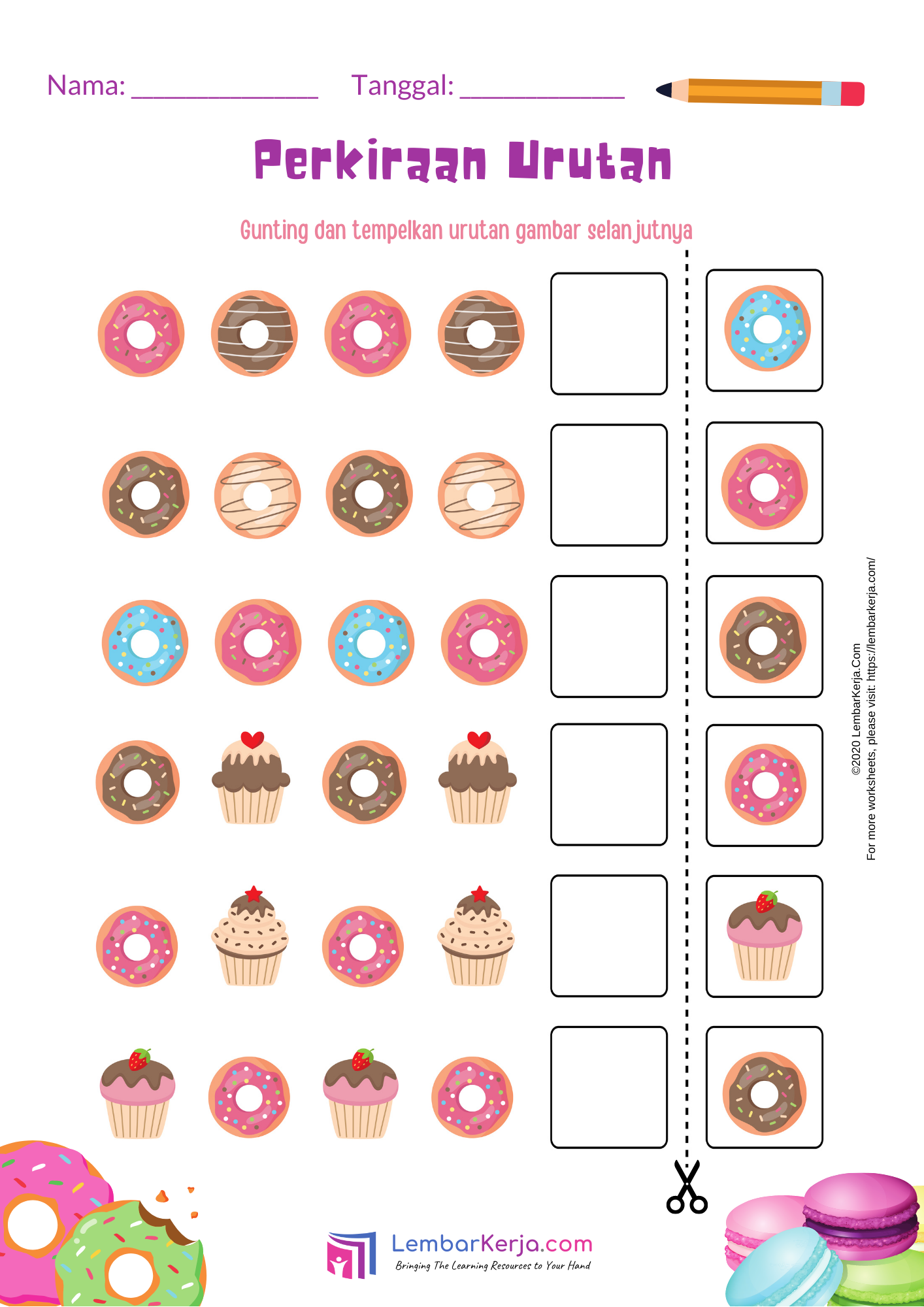 Perkiraan Urutan Pola (2) - LembarKerja.Com