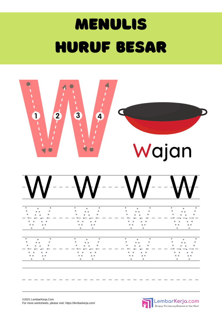 huruf w kecil Archives - LembarKerja.Com