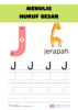 Menulis Huruf J Besar - LembarKerja.Com