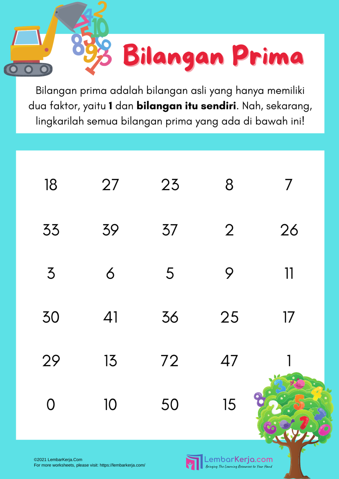 Bilangan Prima (1) - LembarKerja.Com
