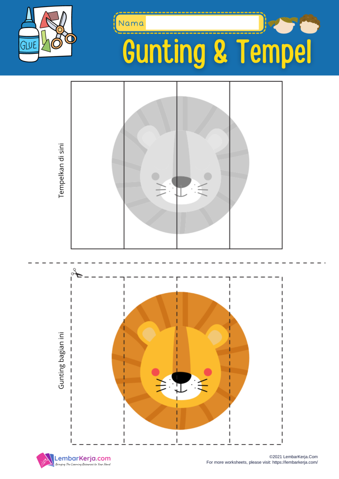 worksheet gunting tempel Archives - Page 2 of 3 - LembarKerja.Com