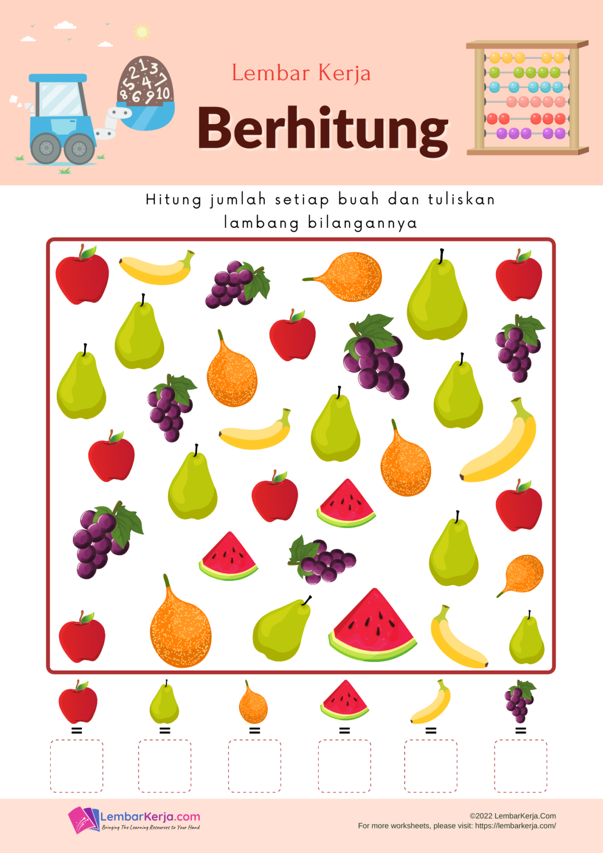 Berhitung Dengan Benda (14) - LembarKerja.Com