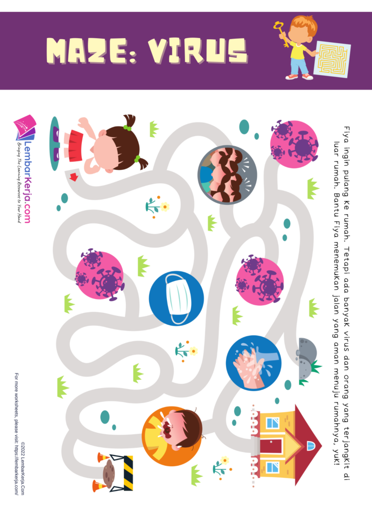 Maze: Virus - LembarKerja.Com
