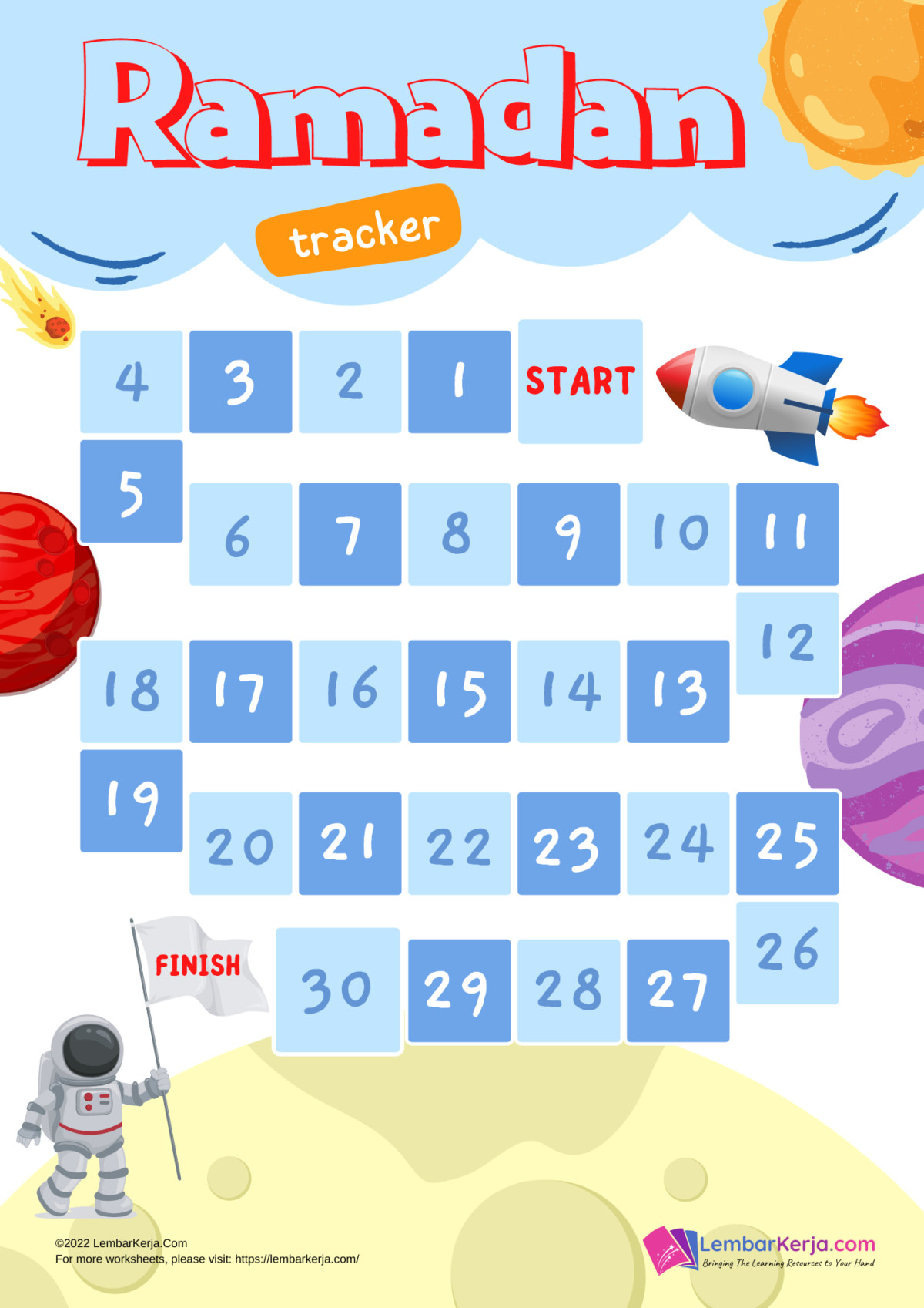 Ramadan Tracker (Boy) - LembarKerja.Com