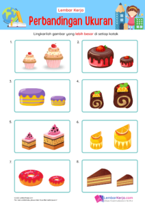 Perbandingan Ukuran: Lebih Besar (2) - LembarKerja.Com