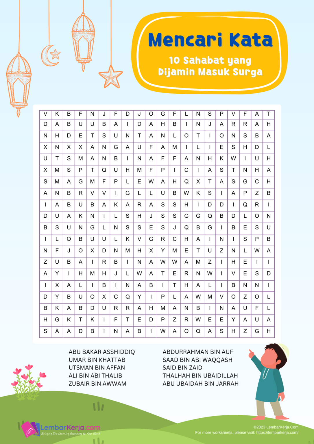 Mencari Kata: 10 Sahabat yang Dijamin Masuk Surga - LembarKerja.Com