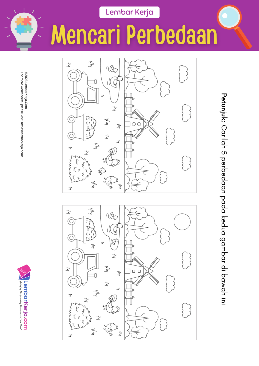 worksheet mewarnai Archives - LembarKerja.Com