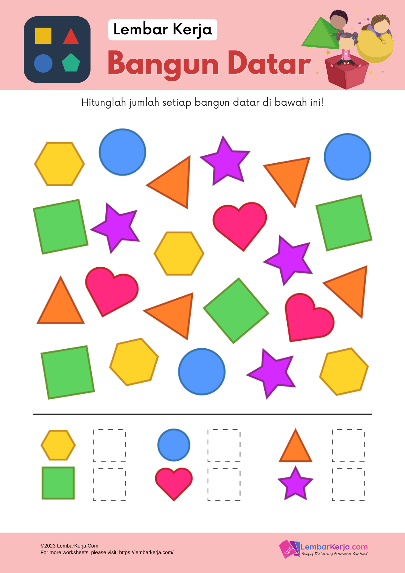 Menghitung Bangun Datar (2) - LembarKerja.Com