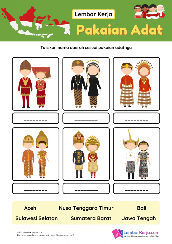 Pakaian Adat Indonesia (1) - LembarKerja.Com