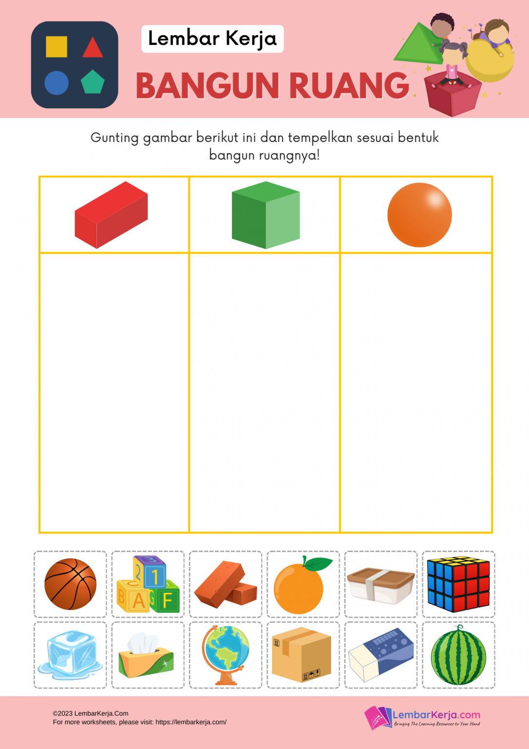 Mengenal Bangun Ruang (1) - LembarKerja.Com