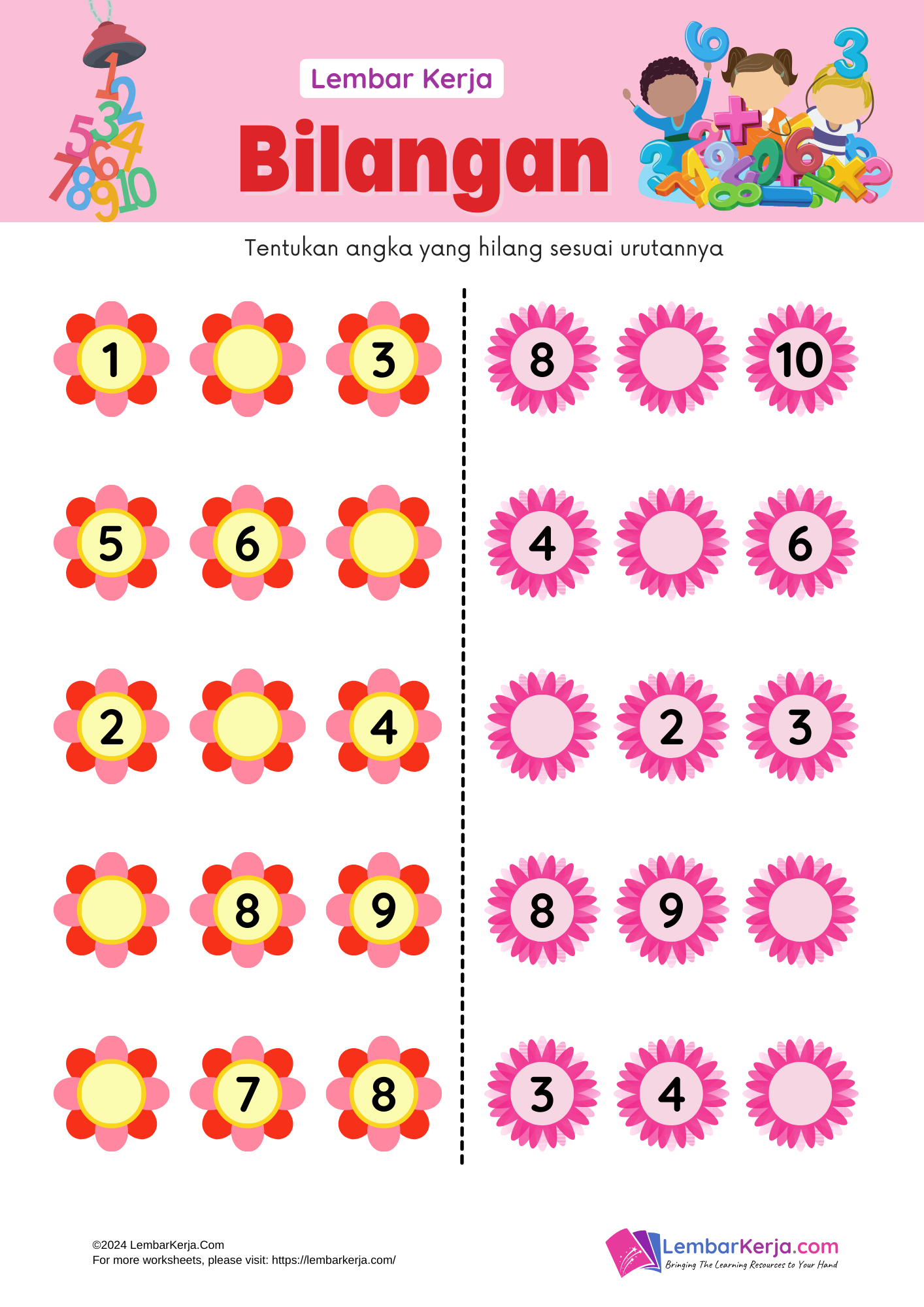 worksheet urutan angka Archives - LembarKerja.Com